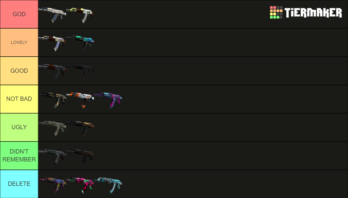 CS2 Ak-47 SKINS (Feb-2024) Tier List (Community Rankings) - TierMaker