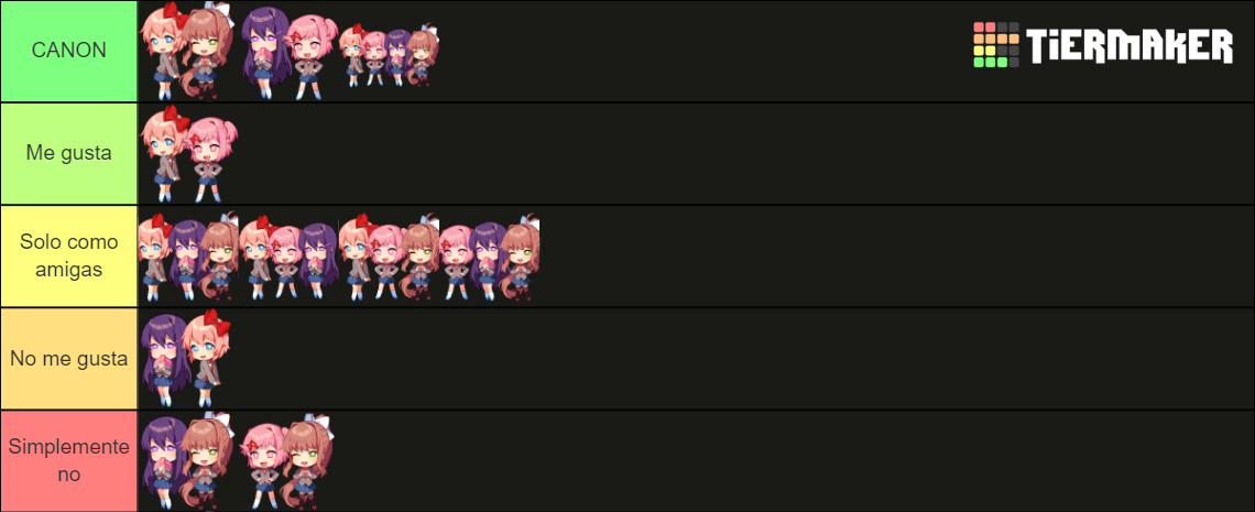 Doki Doki Literature Club Ship (With Poly Ships) Tier List (Community ...