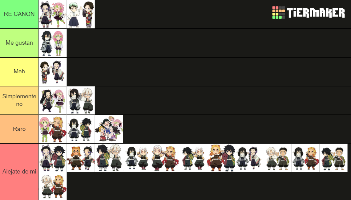 Kny Adult Ships! Tier List (Community Rankings) - TierMaker