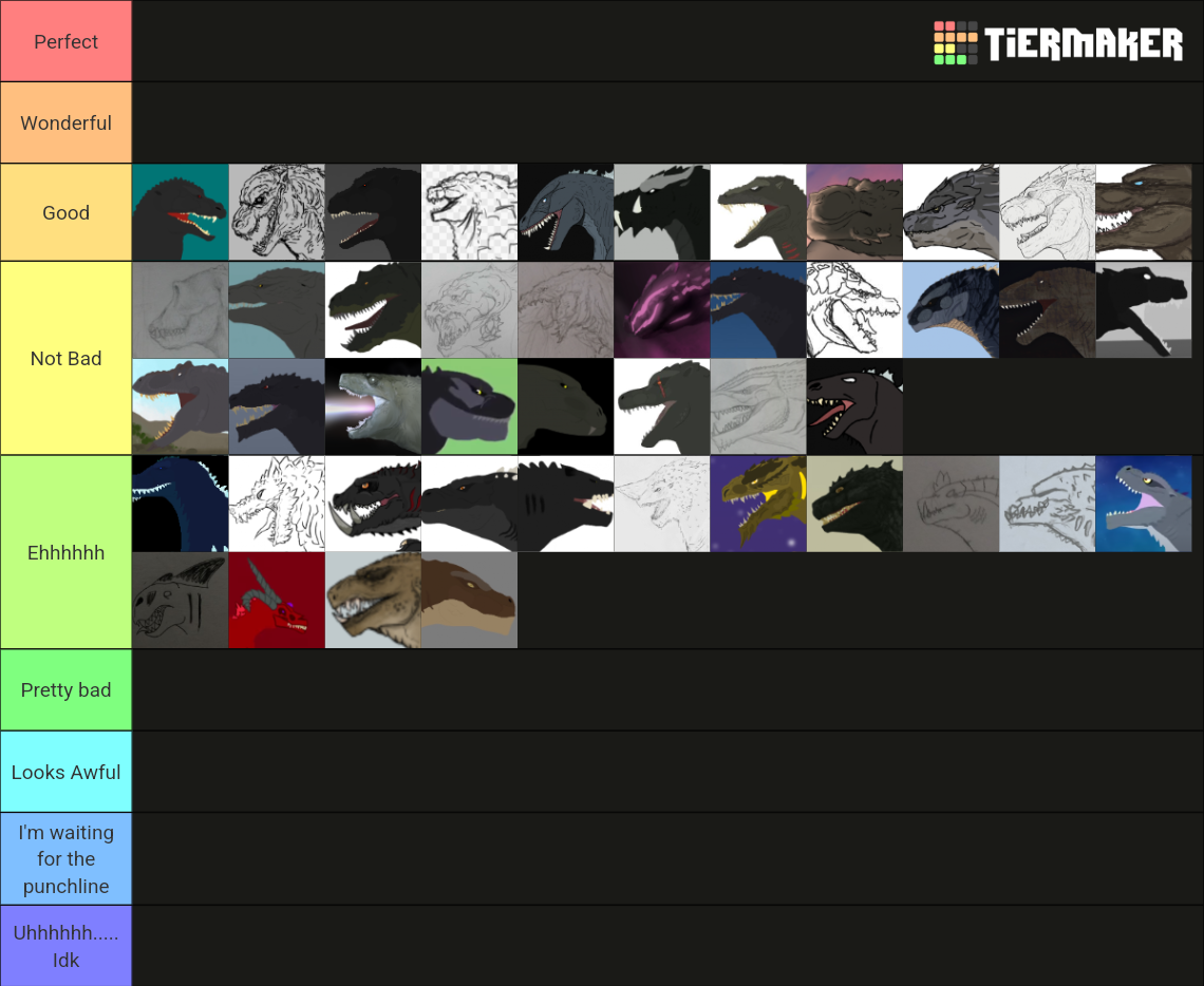 Every Fan Godzilla Design Tier List Community Rankings Tiermaker
