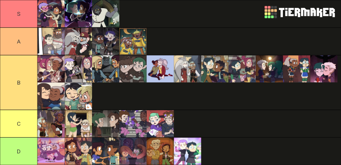 Ultimate Owl House Ships Ranking Teirlist (S3 UPDATED) Tier List ...