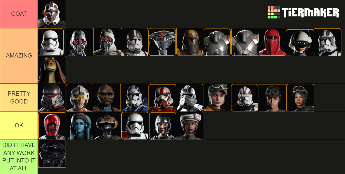 Battlefront Plus: Reinforcements Tier List (Community Rankings) - TierMaker