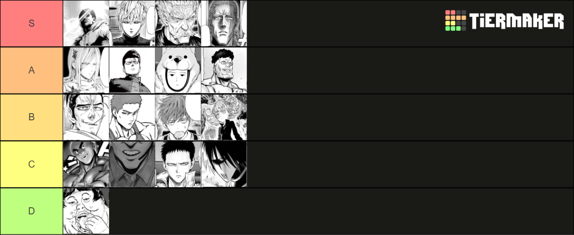 S class One Punch Man Tier List (Community Rankings) - TierMaker