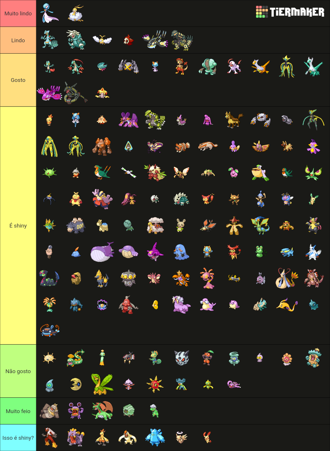Generation III Shiny Pokémon Tier List (Community Rankings) - TierMaker