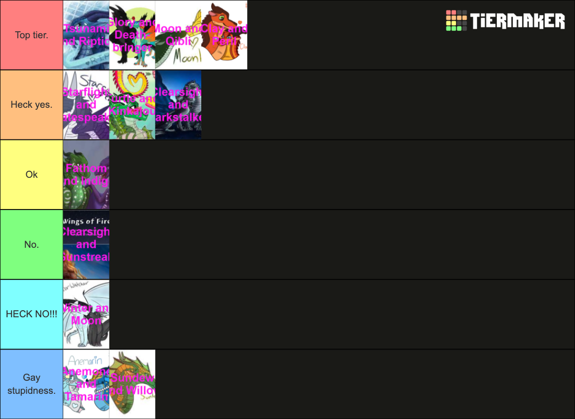 Wings of Fire Ships Tier List (Community Rankings) - TierMaker