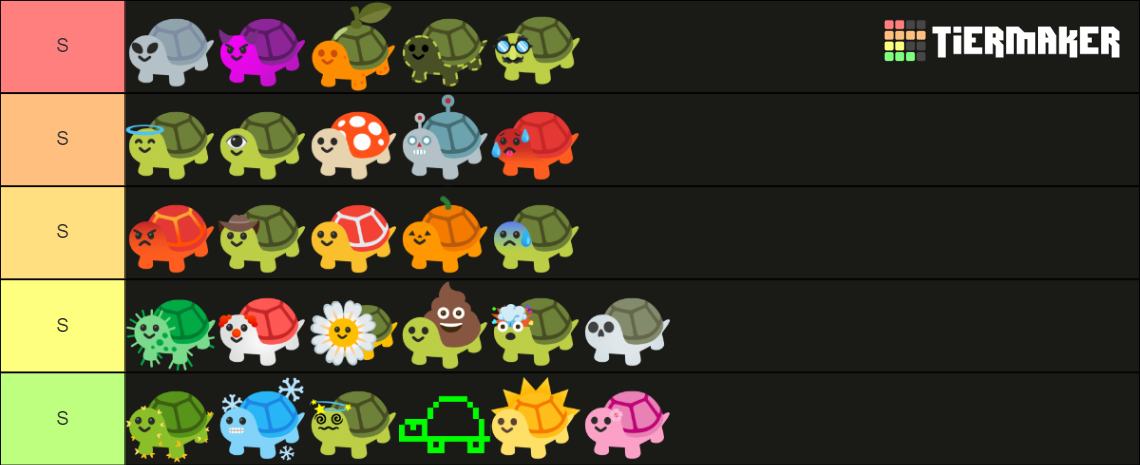 Turtle Emoji Tierlist Tier List (Community Rankings) - TierMaker
