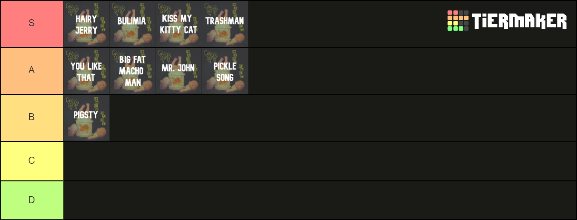 Lard Baby Sap Album Tier List (Community Rankings) - TierMaker