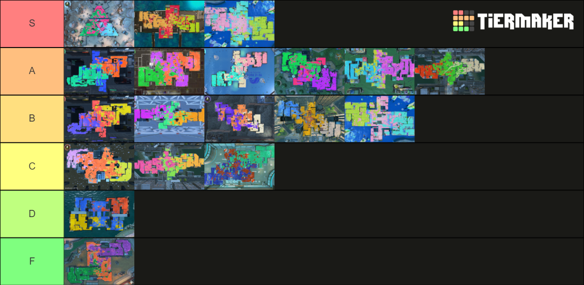 All Tricolor Turf War Maps (as of Grand Fest) Tier List (Community ...