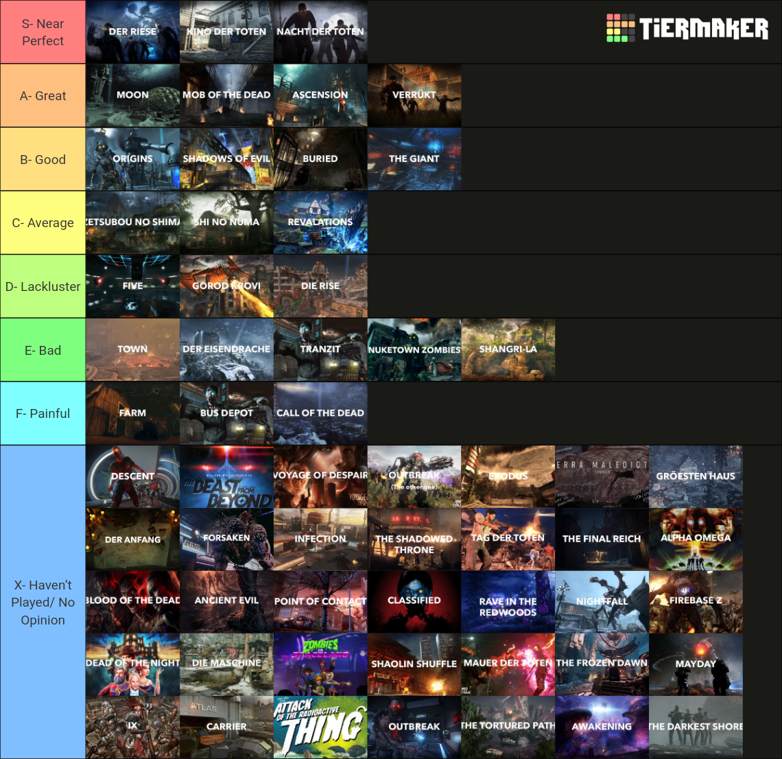 COD Zombies Maps + More (As of 4/2022) Tier List (Community Rankings ...