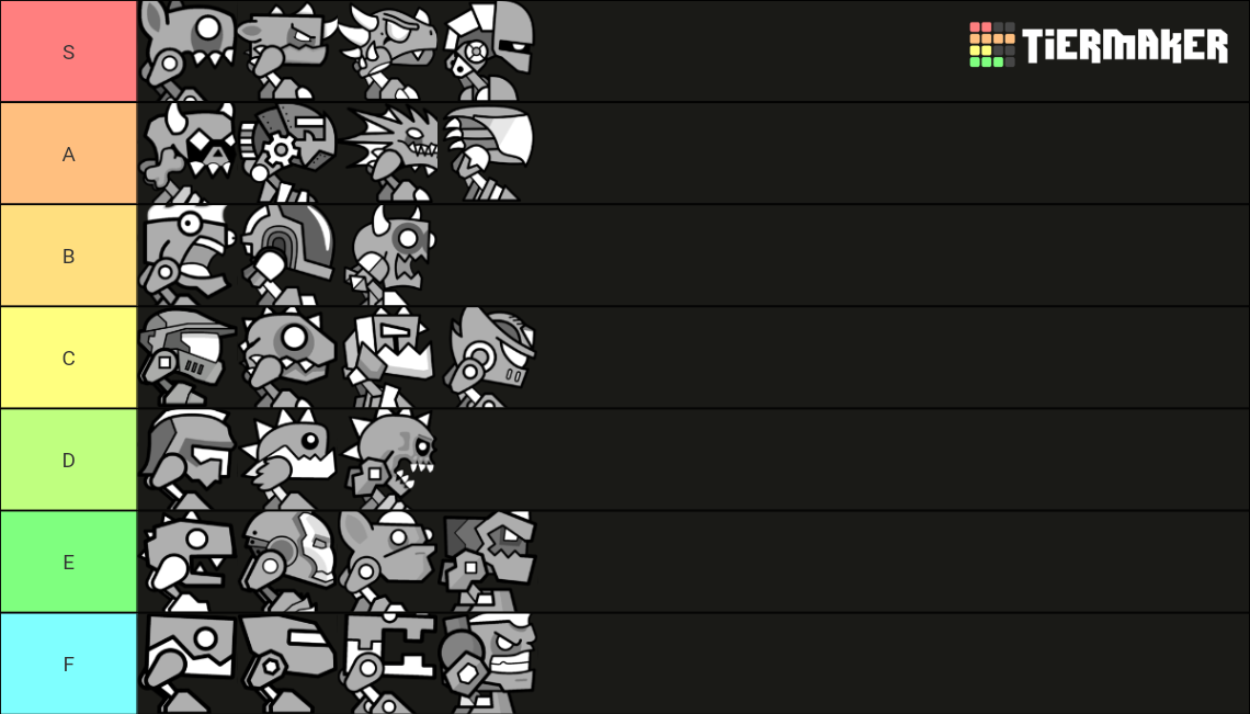 Geometry Dash Robots Tier List (Community Rankings) - TierMaker