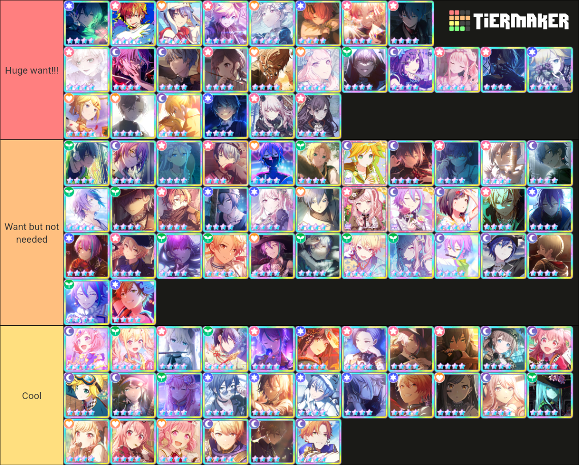 Project SEKAI - ALL Cards Tier List (Community Rankings) - TierMaker