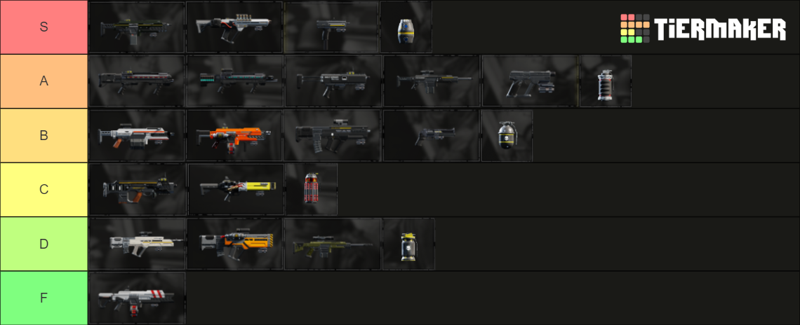 Helldivers 2 Weapons Tier List (Community Rankings) - TierMaker