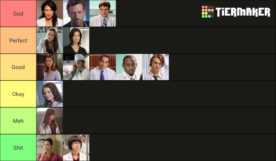 House Md Characters Tier List (Community Rankings) - TierMaker
