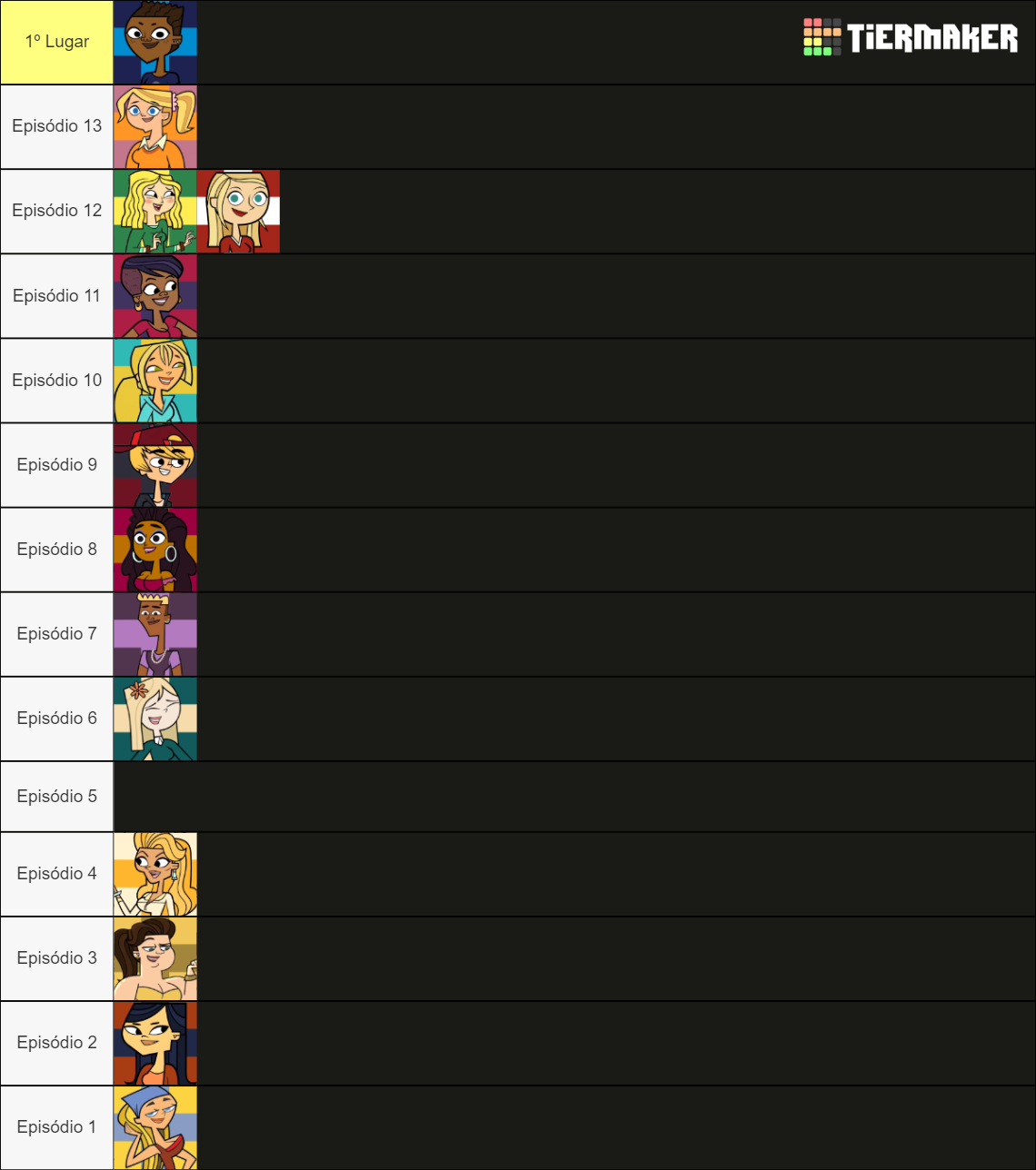 Total Drama Characters (+Fanmade and Reboot) Tier List (Community ...