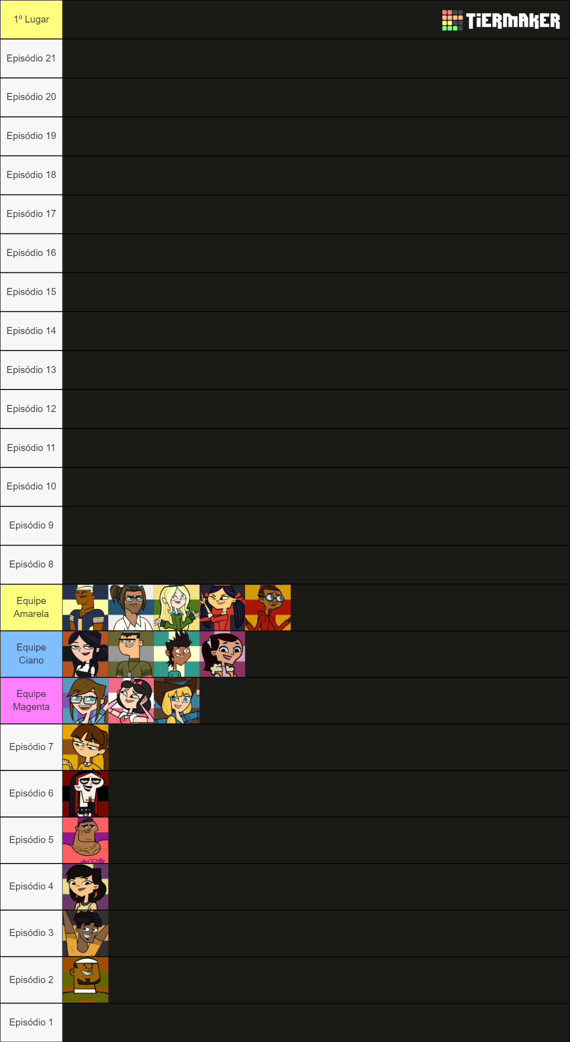 Total Drama Characters (+Fanmade and Reboot) Tier List (Community ...