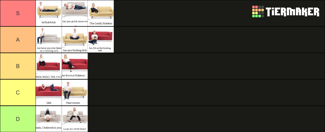 Sitting Positions tier-list Tier List (Community Rankings) - TierMaker