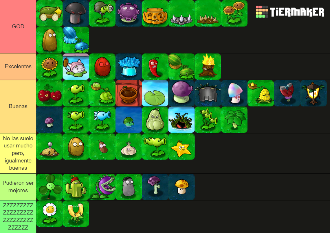 Plants vs. Zombies - Plants' Tier List (Community Rankings) - TierMaker