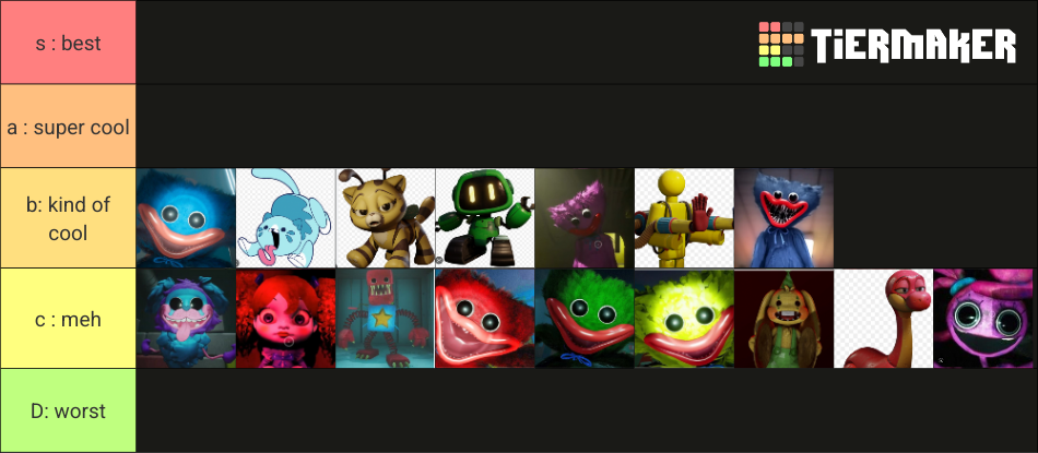 poppy playtime characters Tier List (Community Rankings) - TierMaker