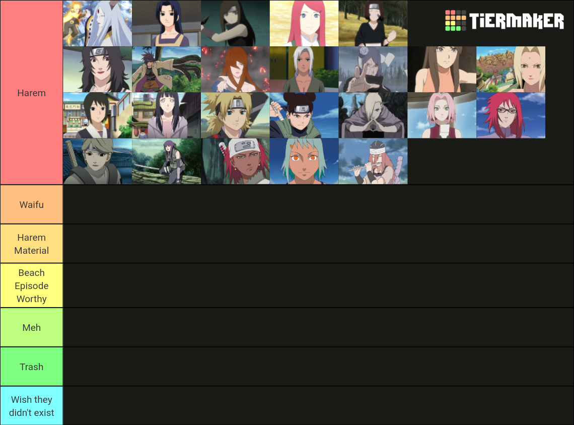 Ultimate Naruto Waifu Tier List (Community Rankings) - TierMaker