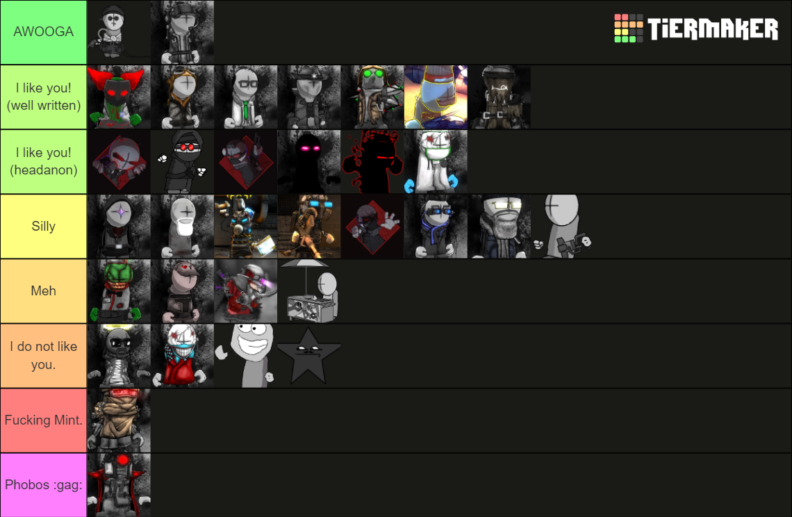 Madness Combat Characters Tier List (Community Rankings) - TierMaker