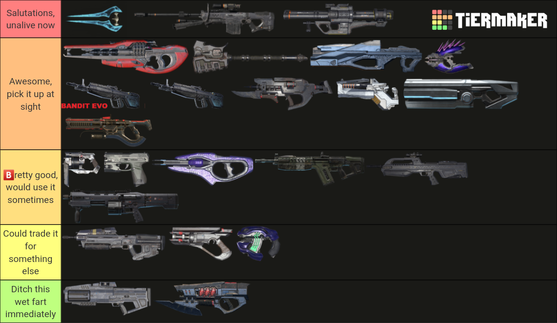 Halo Infinite Weapon (Season 5) Tier List (Community Rankings) - TierMaker Halo Infinite Weapon (Season 5) Tier List (Community Rankings) - TierMaker