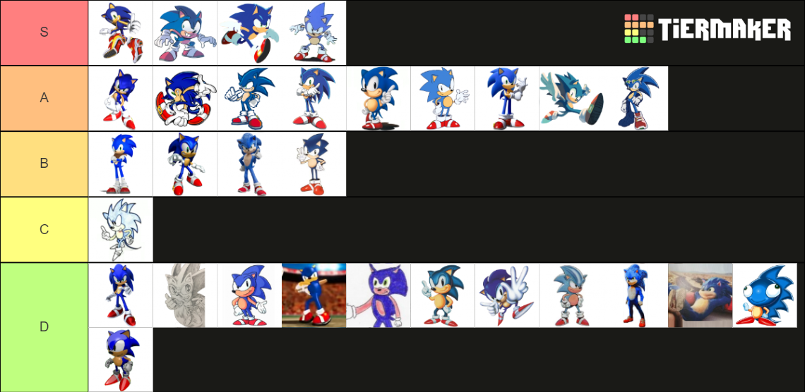 Sonic Designs Tier List (Community Rankings) - TierMaker