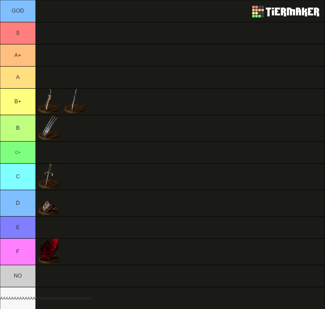 Dark Souls 1 All Weapons Tier List (Community Rankings) - TierMaker