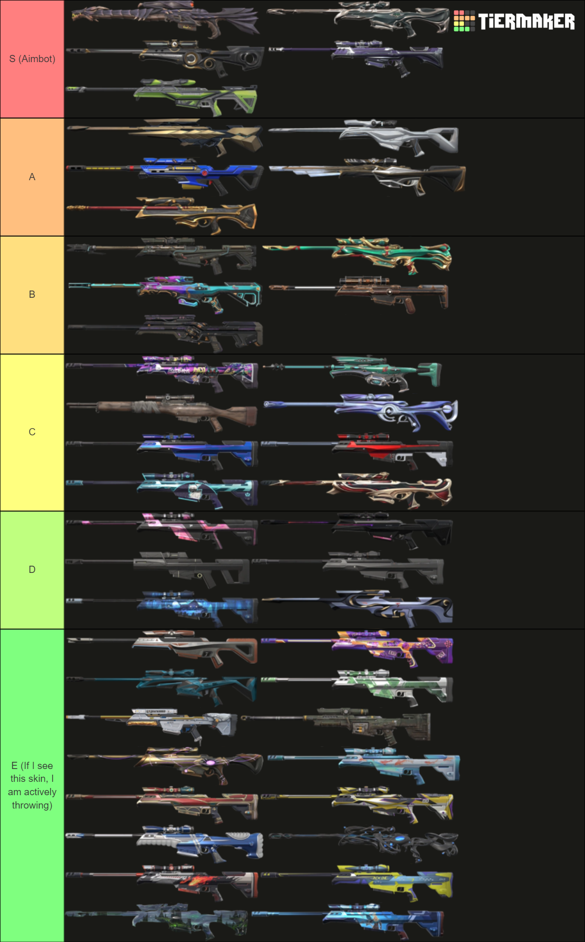 Valorant Operator Skins (February 2024) Tier List (Community Rankings ...