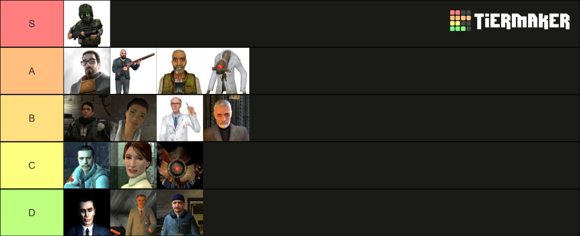 Half-Life characters Tier List (Community Rankings) - TierMaker