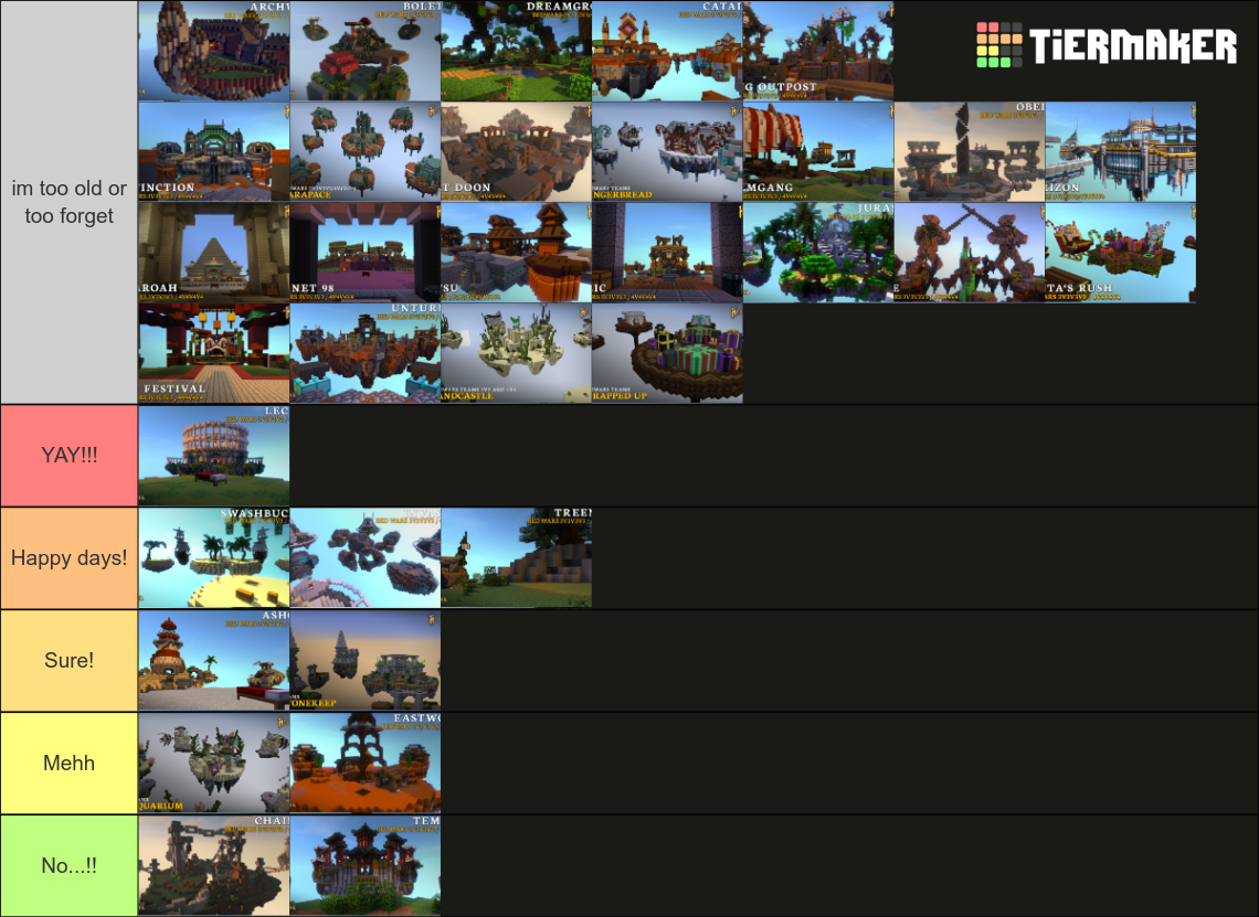 Hypixel BedWars Maps 2021 (3v3v3v3/4v4v4v4) Tier List (Community ...