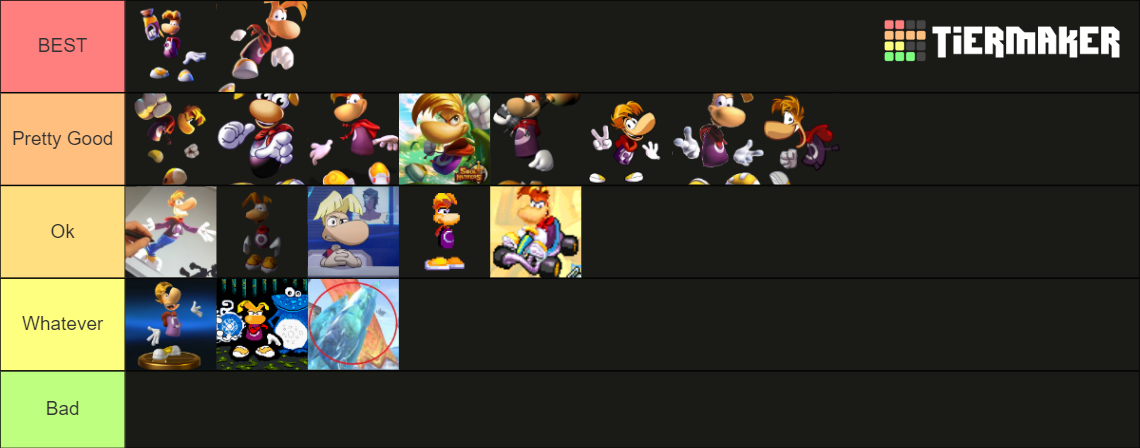 Rayman Appearances Tier List (Community Rankings) - TierMaker