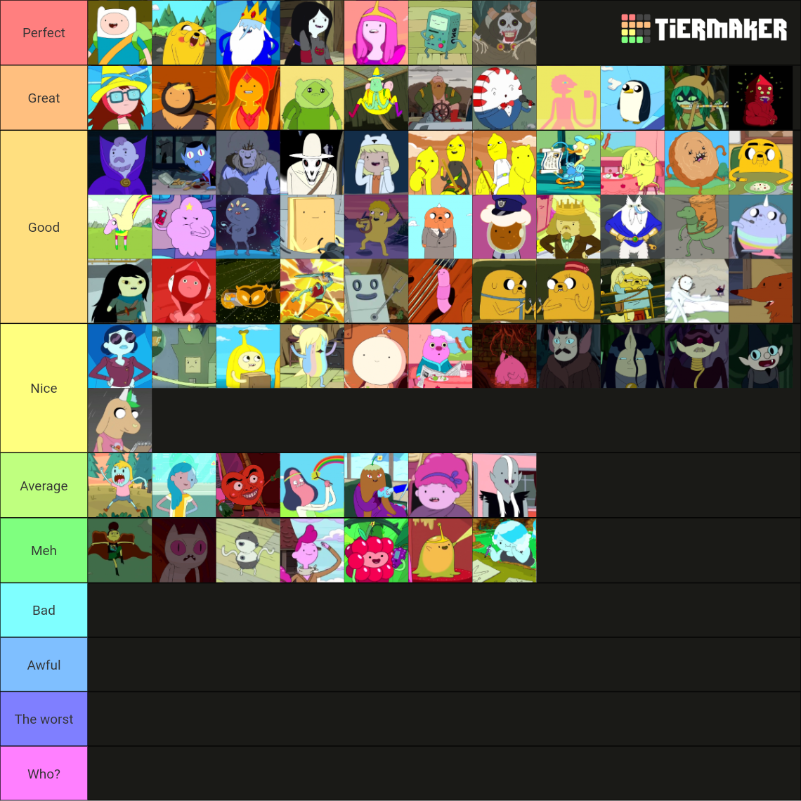 Adventure Time Characters (Major and recurring) Tier List (Community ...