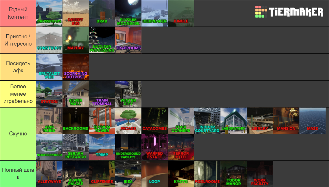 Evade - All Maps (April 2024) Tier List (Community Rankings) - TierMaker