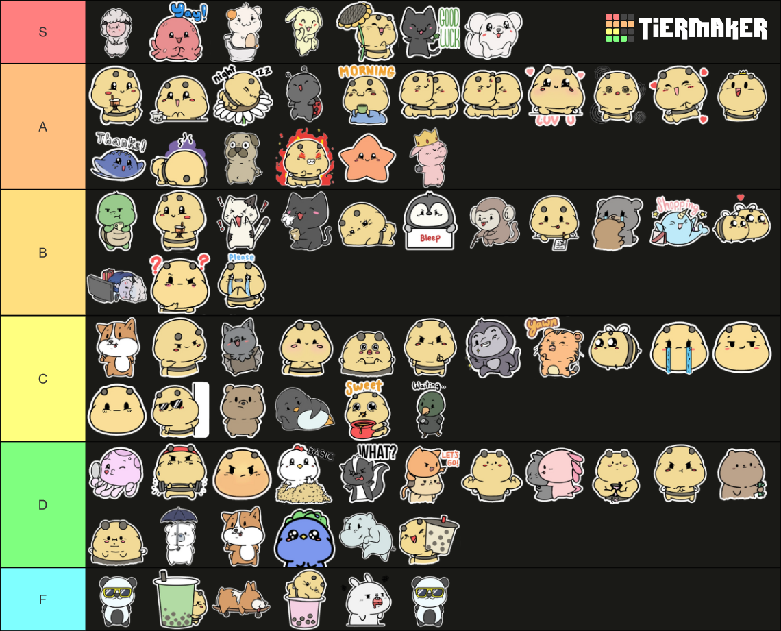 Aminal Stickers Tier List (Community Rankings) - TierMaker
