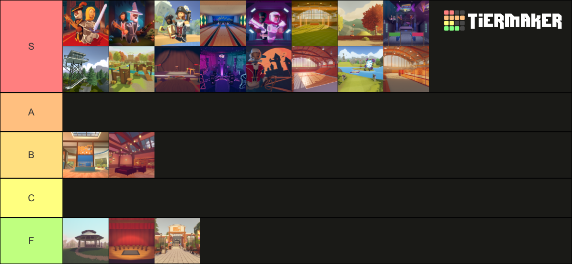 Rec Room Originals 2021 Tier List (Community Rankings) - TierMaker