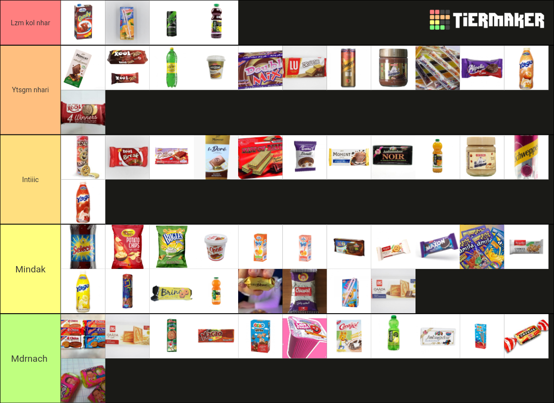 Algerian snacks Tier List (Community Rankings) - TierMaker
