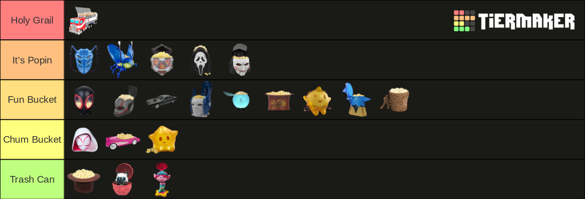 Popcorn Buckets 2023 Tier List (Community Rankings) - TierMaker