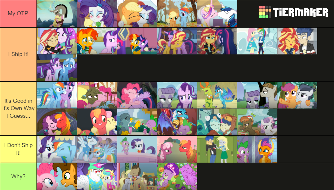 My Little Pony Ships Tier List (Community Rankings) - TierMaker