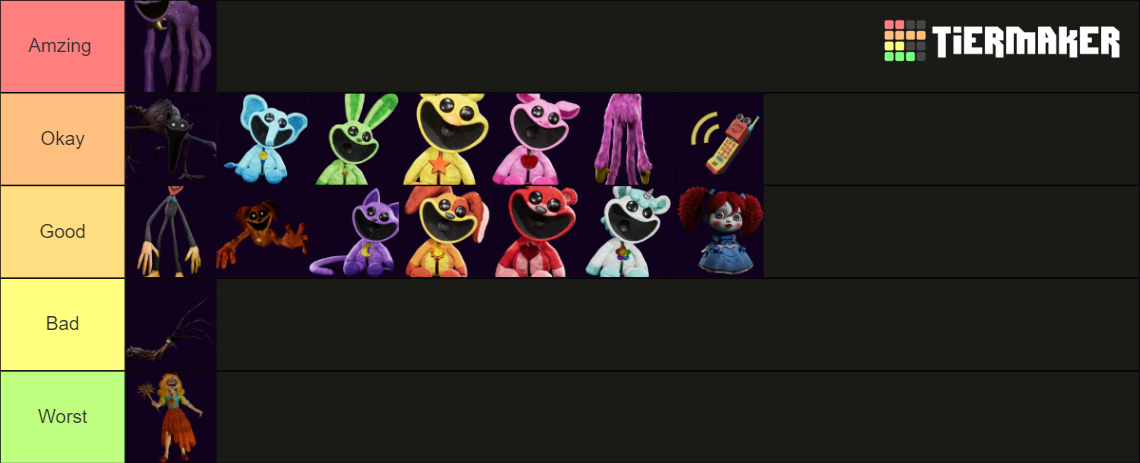 Poppy Playtime Chapter 3 Tier List (Community Rankings) - TierMaker
