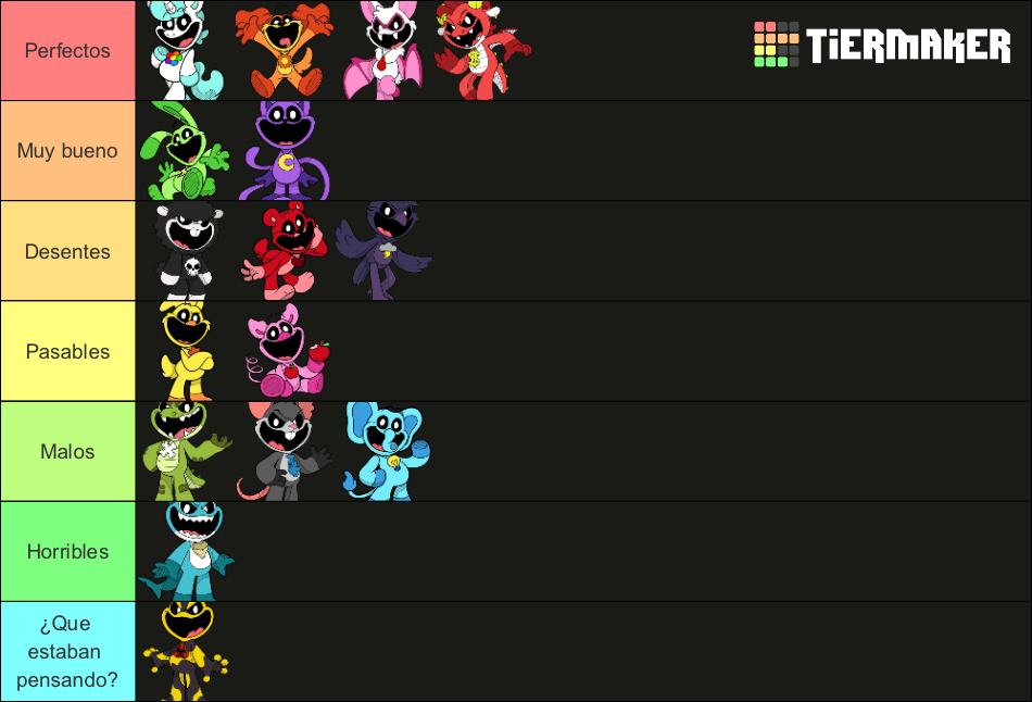 smiling critters + nightmare critters Tier List (Community Rankings ...