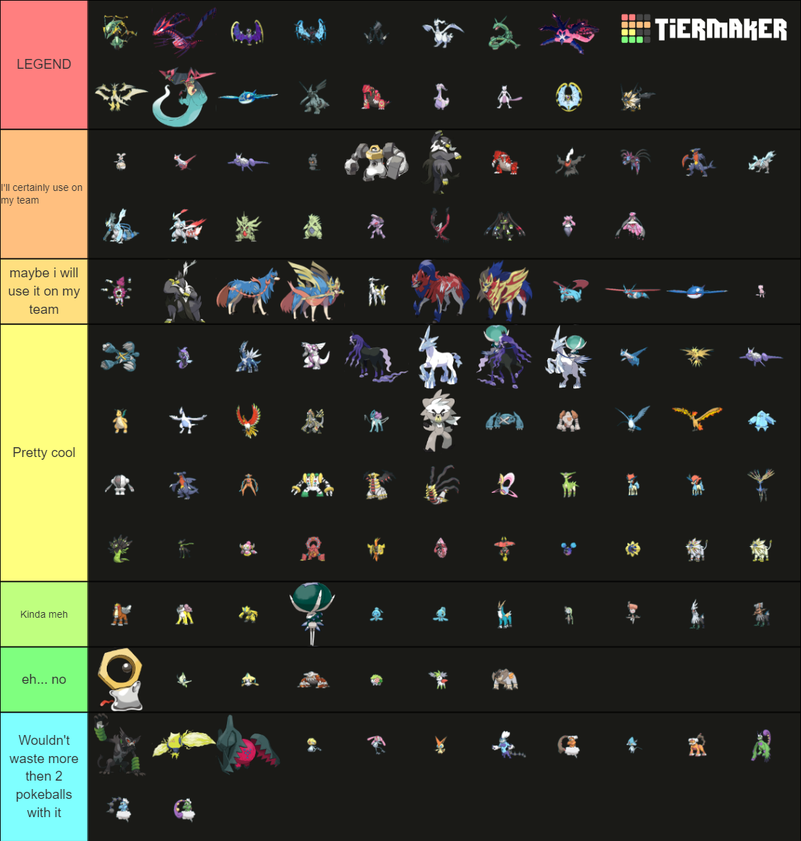 Pseudo Legendary/Mythical/Legendary Pokemon (correct order) Tier List ...