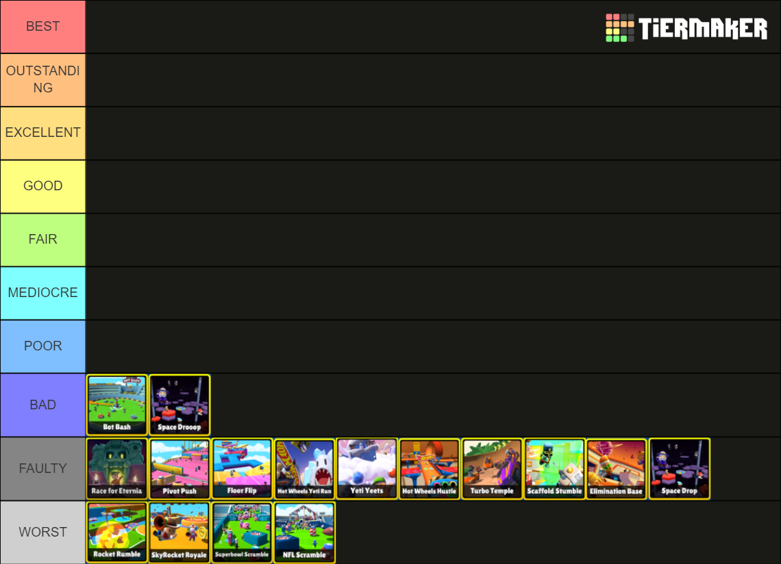 Stumble guys Maps Tier List (Community Rankings) - TierMaker