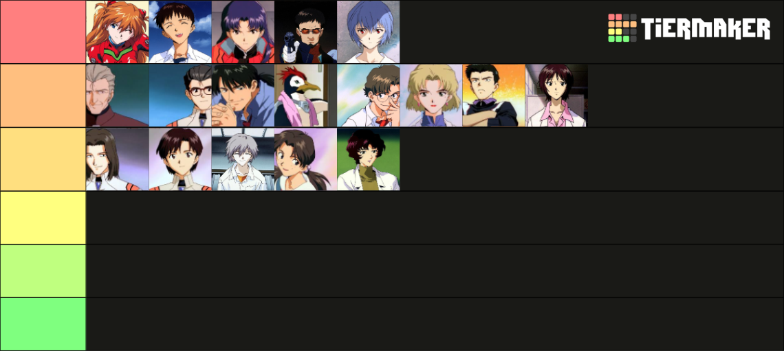 Evangelion characters Tier List (Community Rankings) - TierMaker