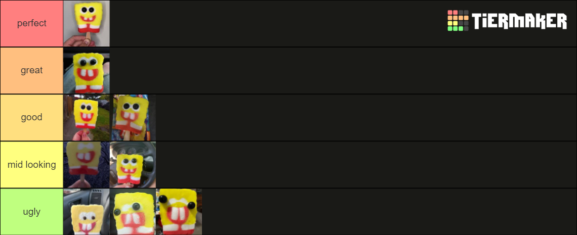 spongebob popsicle Tier List (Community Rankings) - TierMaker