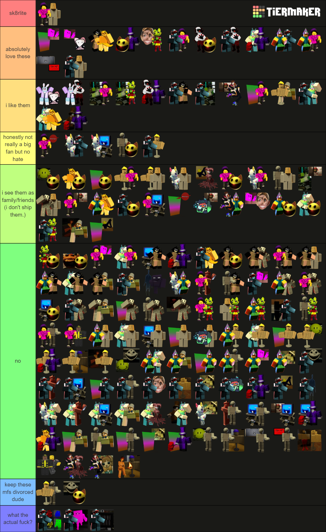 Regretevator Ships Tier List (Community Rankings) - TierMaker