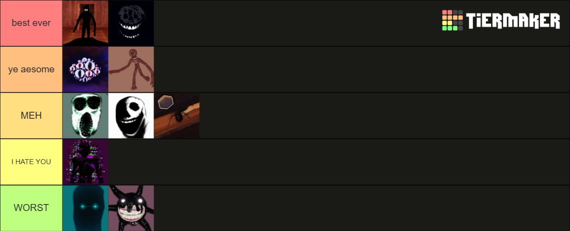 Roblox DOORS monsters Tier List (Community Rankings) - TierMaker