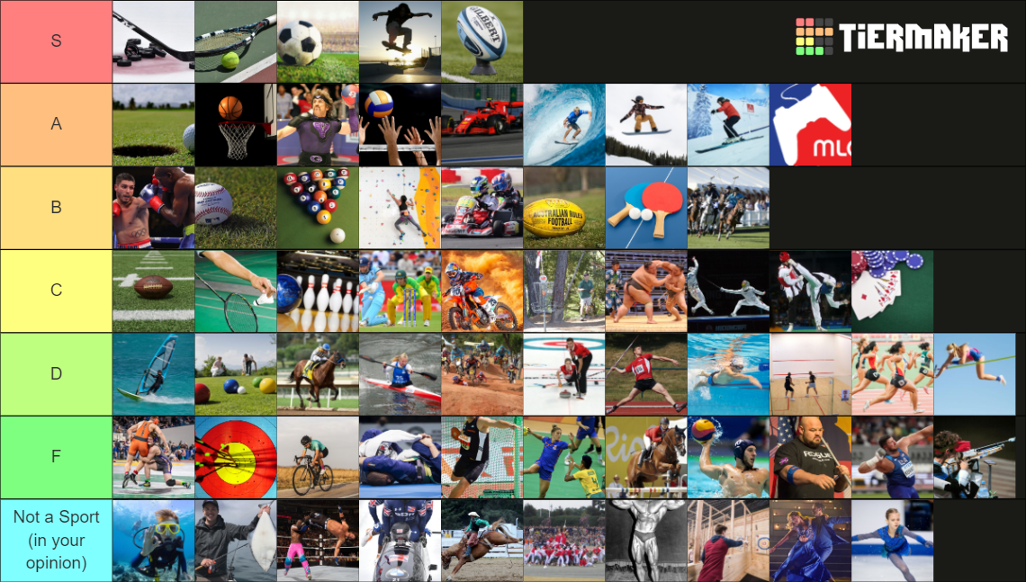 Ultimate Sports Tier List (Community Rankings) - TierMaker