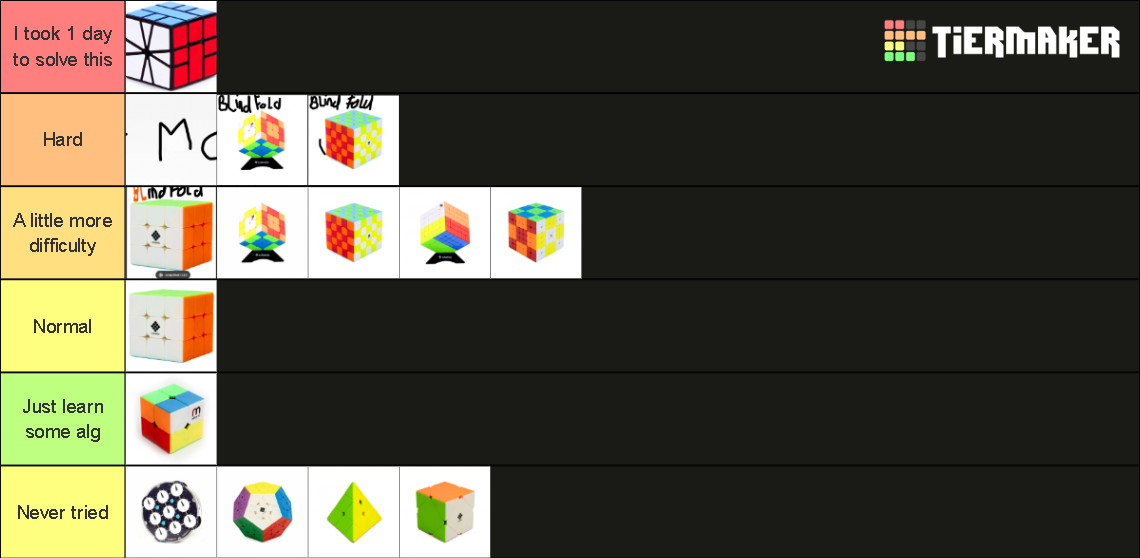 Rubiks WCA Puzzles Difficulty Tier List (Community Rankings) - TierMaker