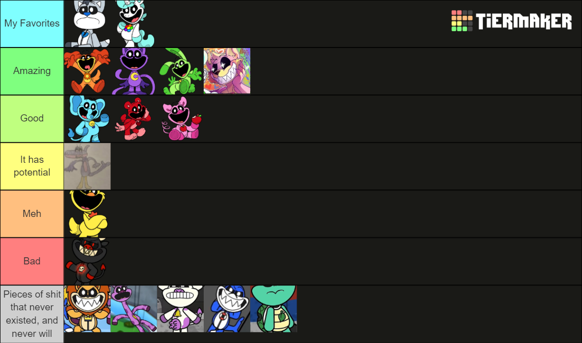 Smiling Critters (Including fanmades) Tier List (Community Rankings ...