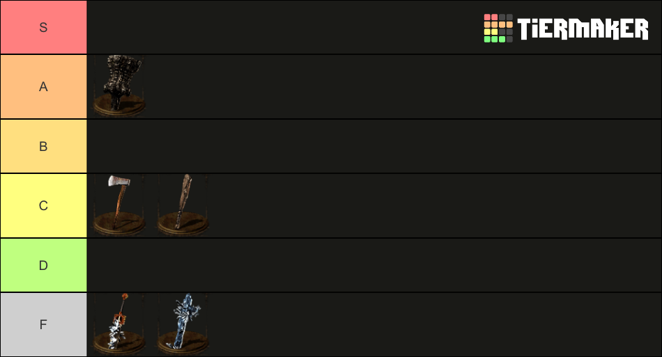 Dark Souls 1 Weapons Tier List (Community Rankings) - TierMaker